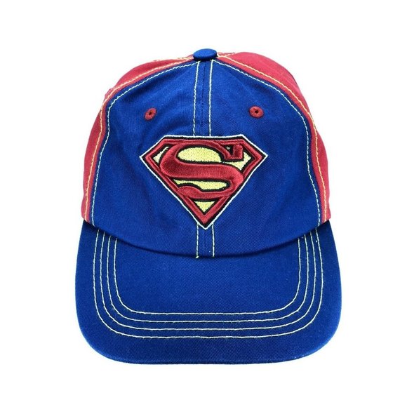 Six Flags | Accessories | Superman Logo Six Flags Blue Adjustable Cap ...